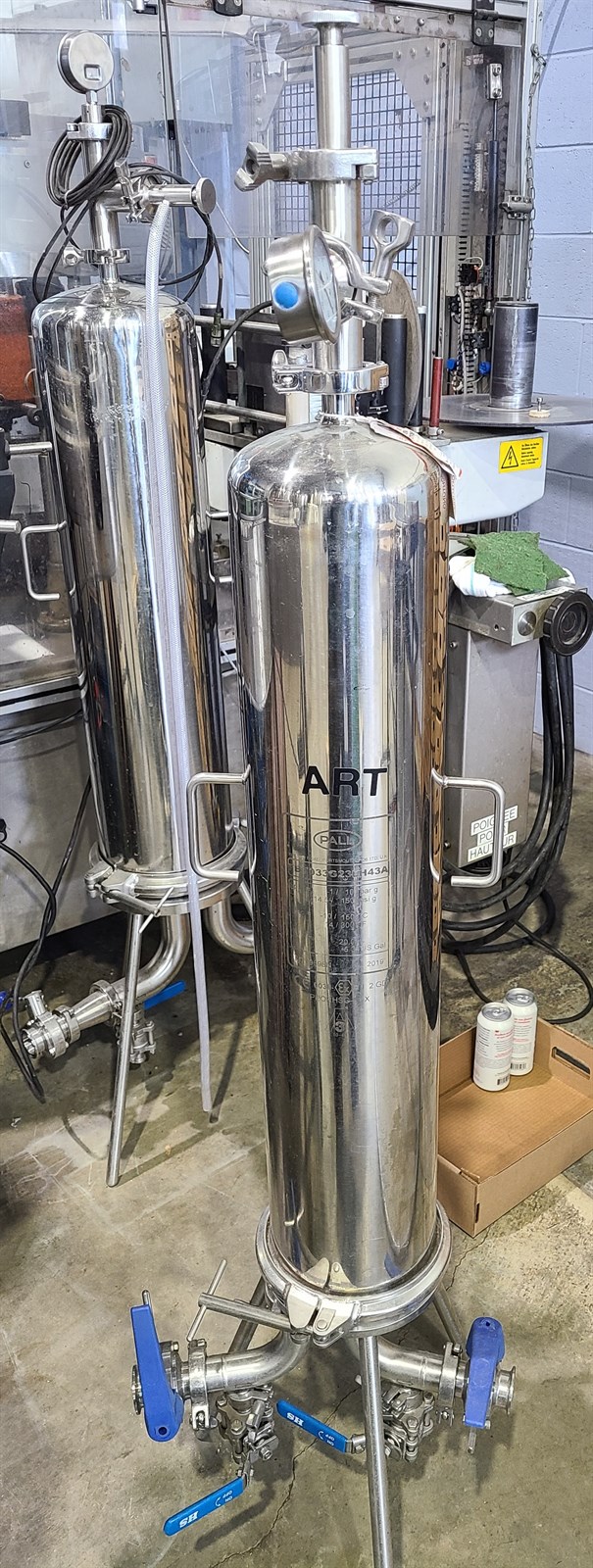 1 micron satinless steel cartridge filter housing (PALL)