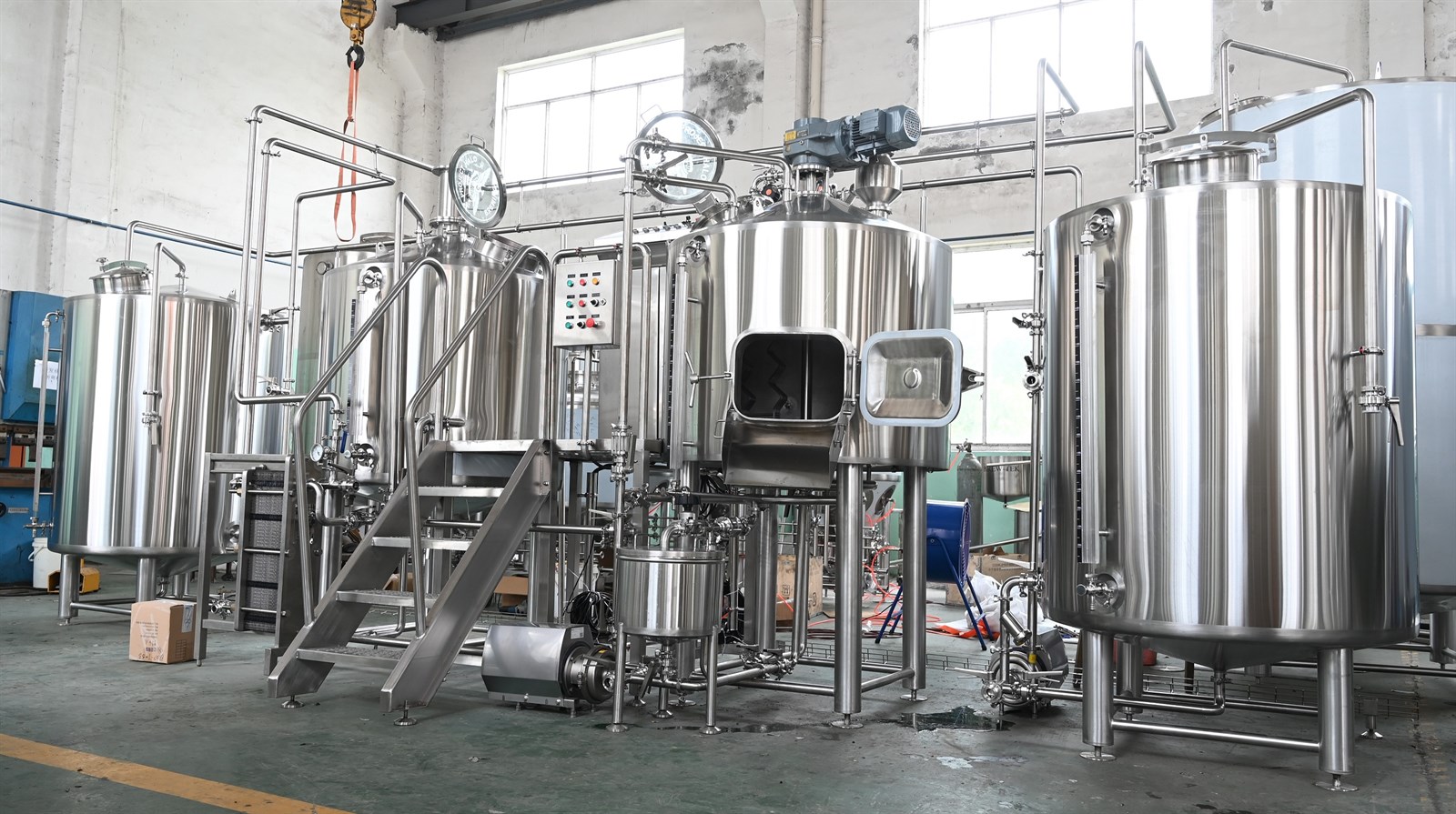 5bbl turnkey beer brewing system with FVS&BBTS