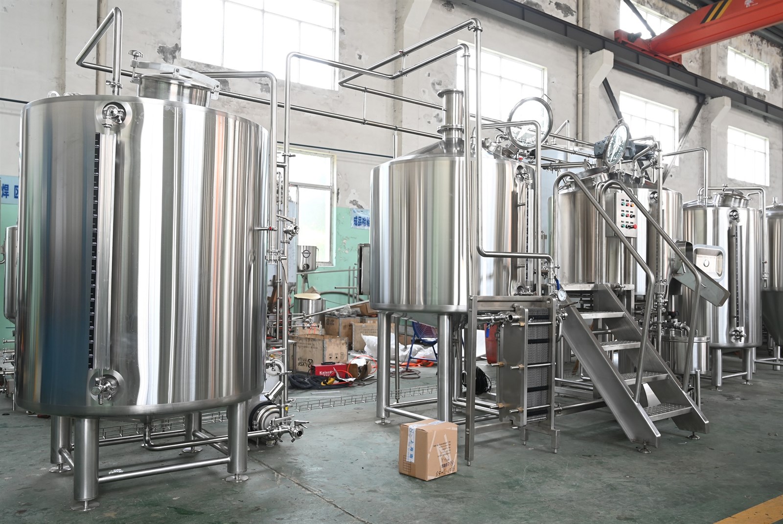 5bbl turnkey beer brewing system with FVS&BBTS
