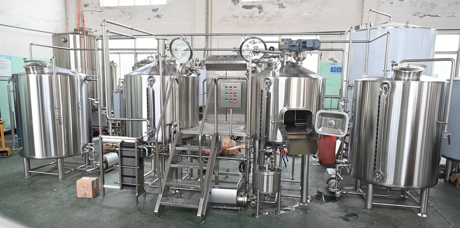 5bbl turnkey beer brewing system with FVS&BBTS